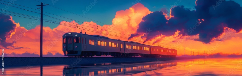 Whimsical Animated Train Journey: A Playful Illustration of a ...