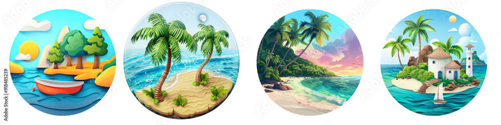 Waterfront clipart collection, symbol, logos, icons isolated on ...