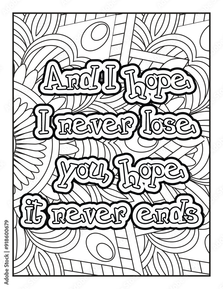 Affirmation Quotes with Mandala pattern. Hand drawn with black and ...