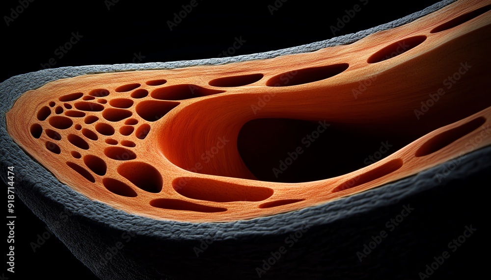 Closeup of the circular and longitudinal muscles of the small intestine ...
