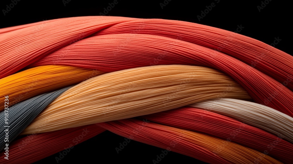 Detailed view of the external intercostal muscles with fibers running ...