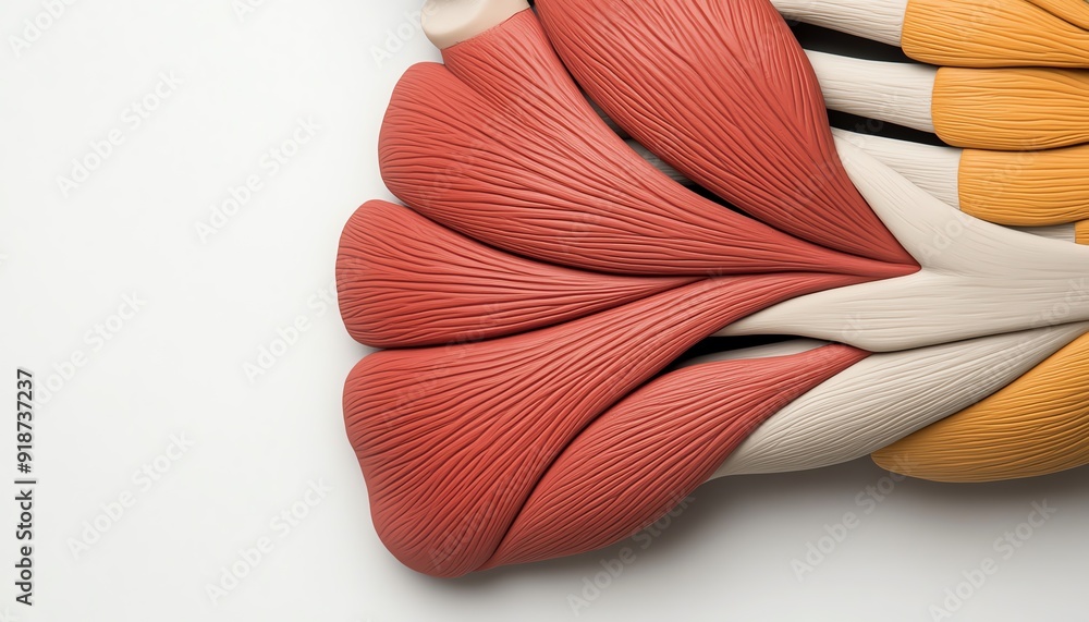 Detailed view of the intercostal muscles between the ribs, showing ...