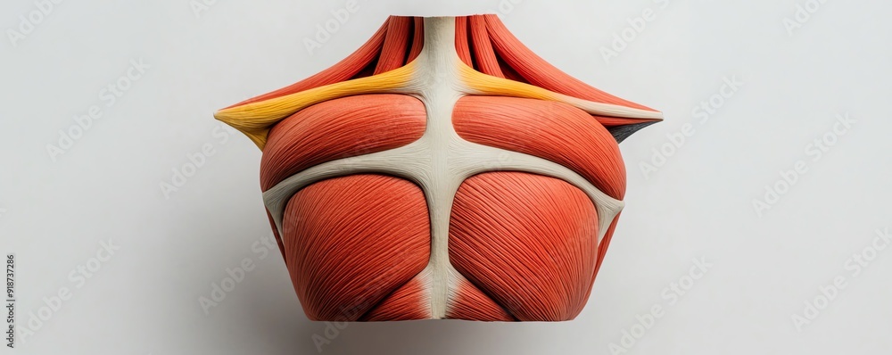 Detailed view of the internal intercostal muscles, showing their ...