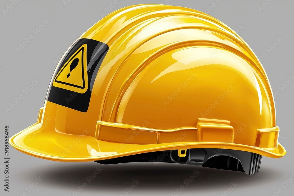 Yellow Hard Hat with Question Mark Warning Sign Stock Illustration ...