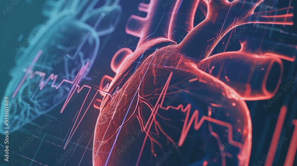 Medical Illustration of Arrhythmia: Complex Heart Rhythm Disorder ...