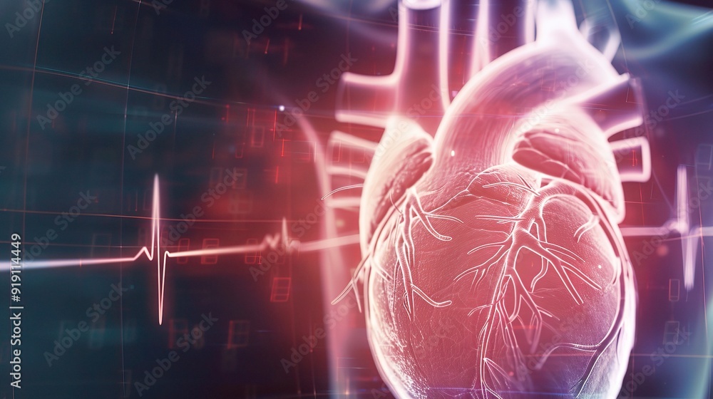 Medical Illustration of Arrhythmia: Complex Heart Rhythm Disorder ...