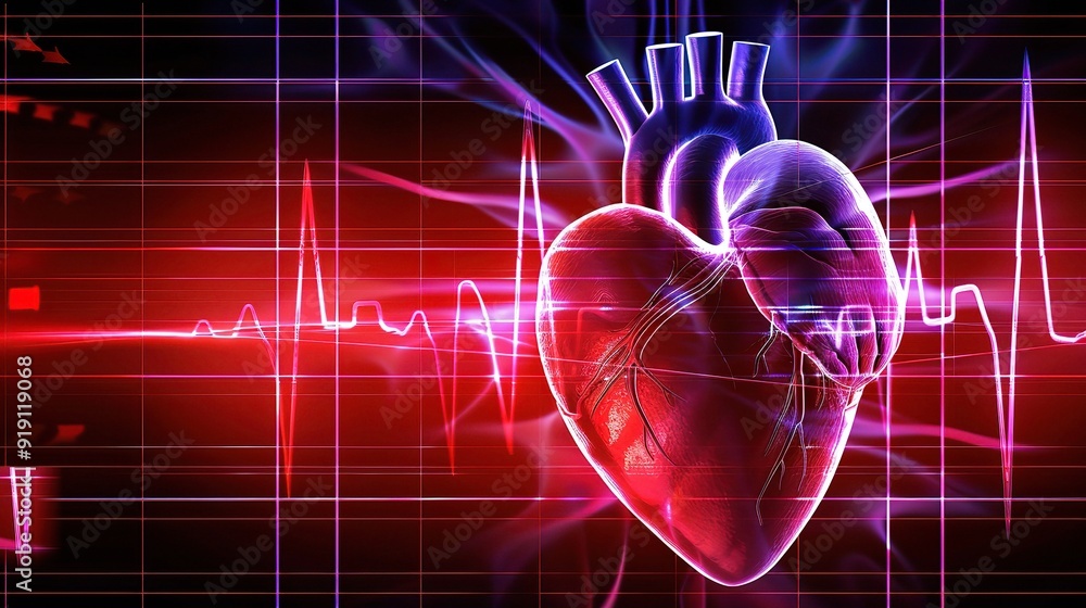 Ilustración de Stock Medical Illustration of Arrhythmia: Complex Heart ...