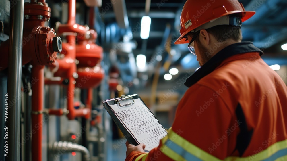 Generate a photo realistic image of technicians conducting maintenance ...