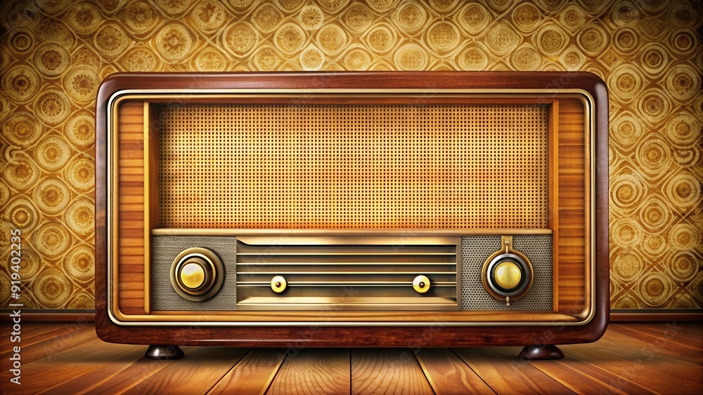 Vintage radio clip art with background, Vintage, antique, radio ...