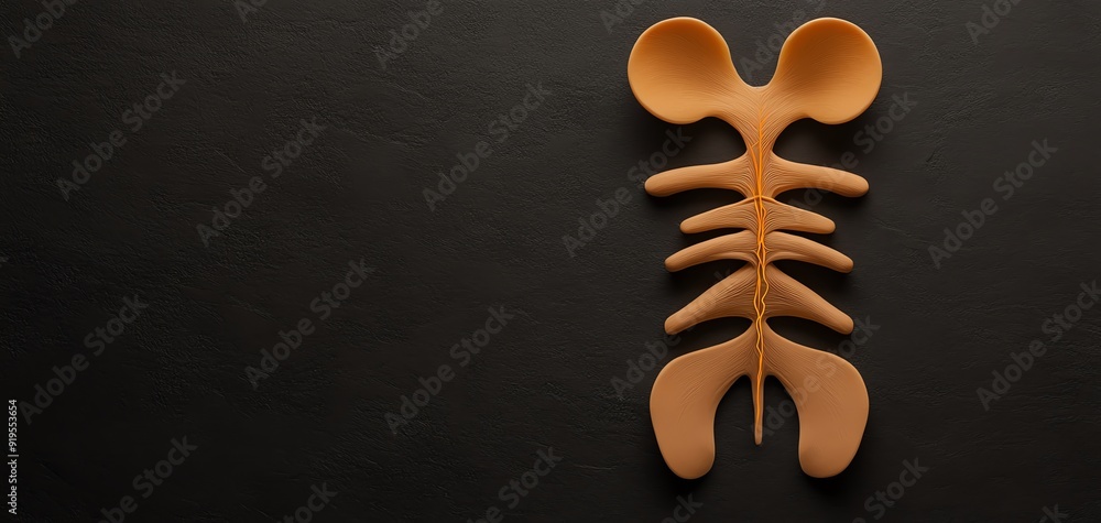 Closeup of the coccyx with nerves extending from the sacral plexus ...