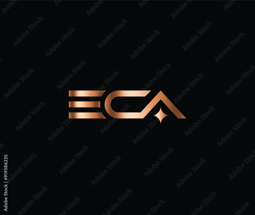 Letter ECA creative logo design vector, initial ECA letter Branding ...