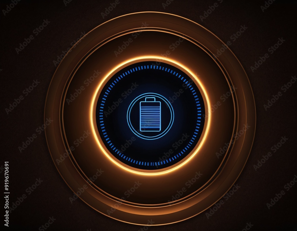 Battery technology background Screen with battery with technology ...