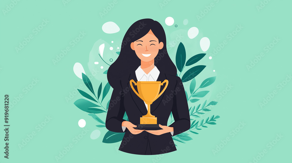 Business animation. Employee of the month, rewarding personnel who ...