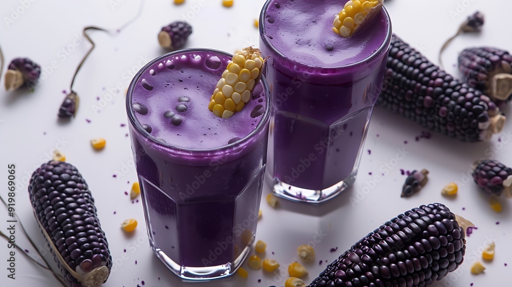 Beverage Chicha Morada America Peru Peruvian purple corn drink white ...