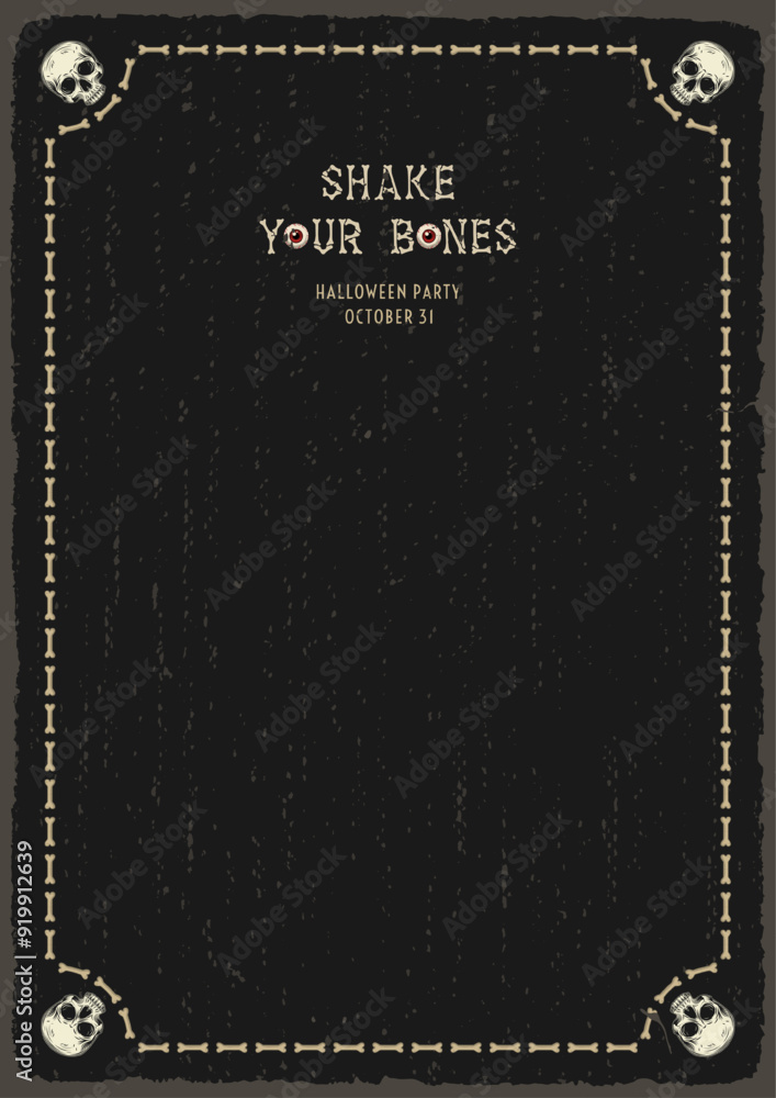 Vertical rectangular vintage frame with chamfered corners made with ...