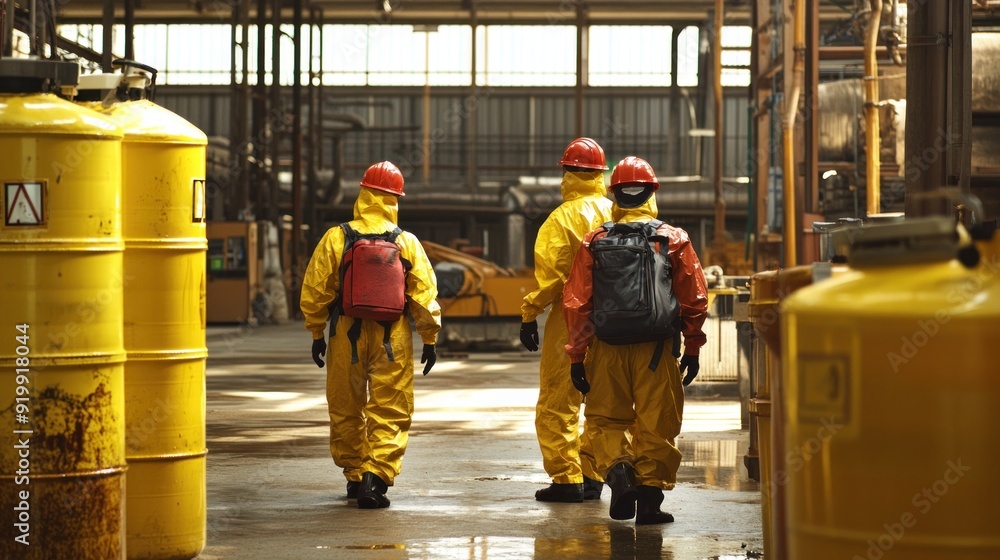 Photo Stock Generate a photo realistic image of workers training on ...