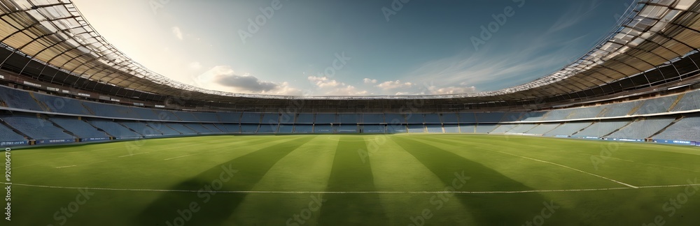 360 degree empty football stadium. HDRI spherical panorama Stock ...