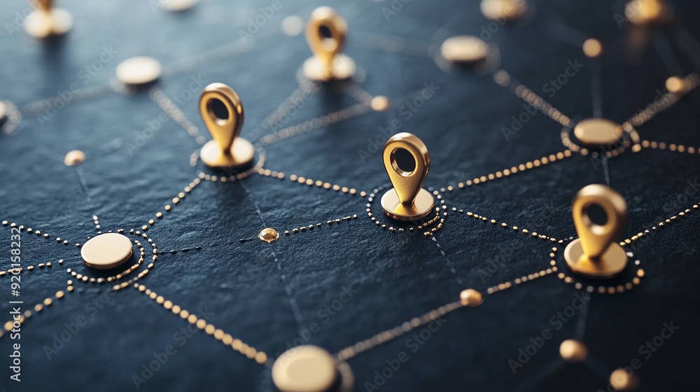 social network illustration with interconnected dots symbolizing ...