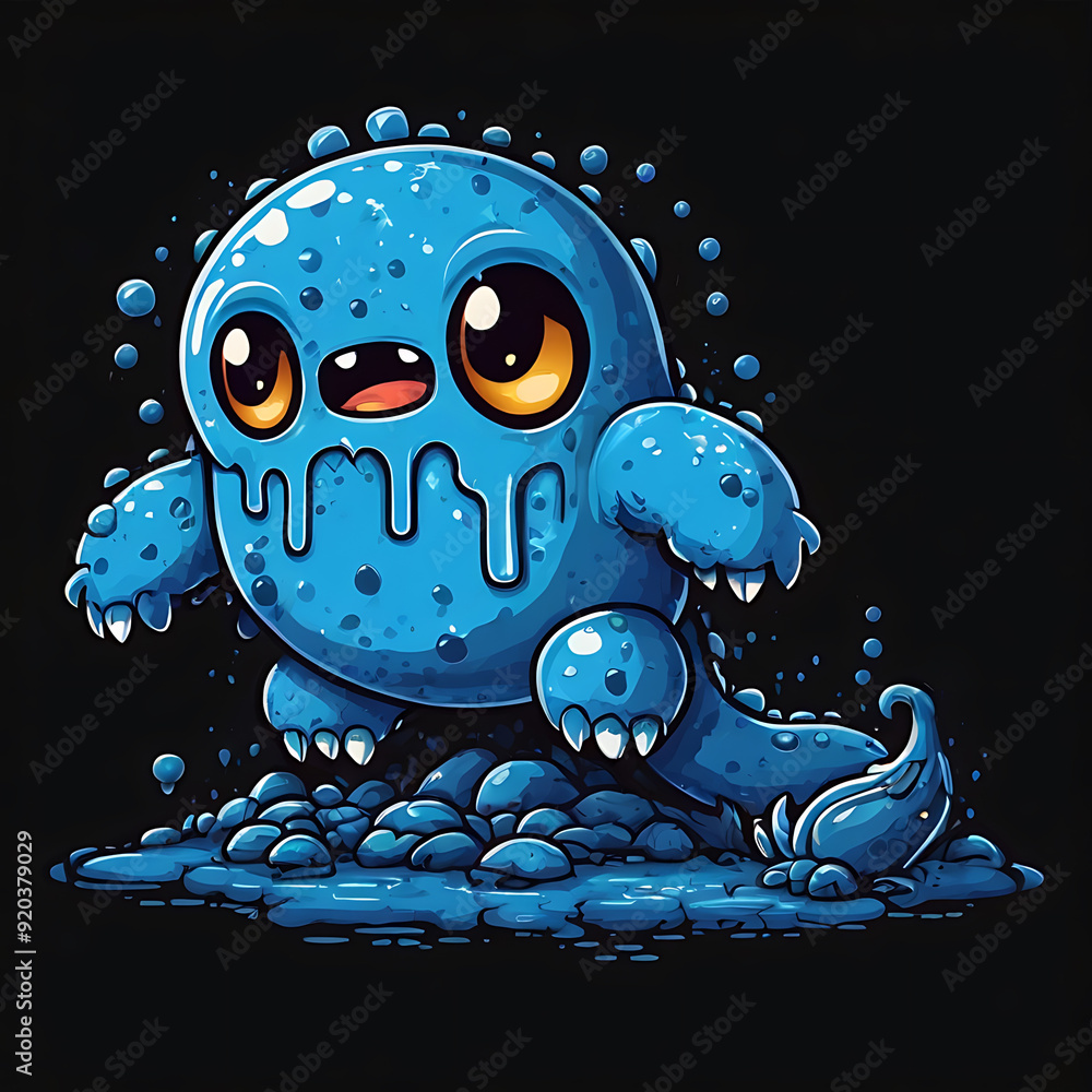 Blue slime Pixel Art ,Slime Pixel Art ,Fantasy Slime Pixel Art,Slime ...