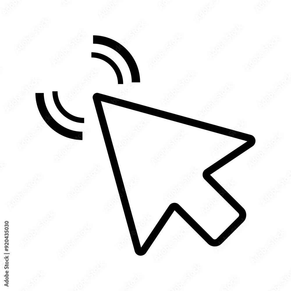 Cursor click pointer. Mouse cursor pointer icon isolated. Vector illustration flat design Stock ...
