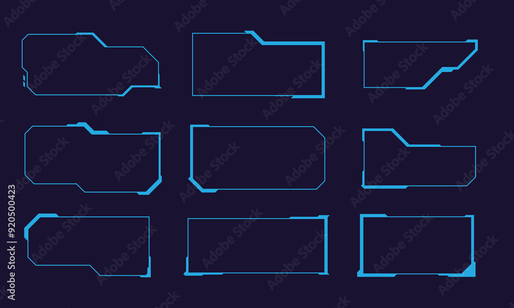abstract sci fi frame template layout design concept background. vector ...