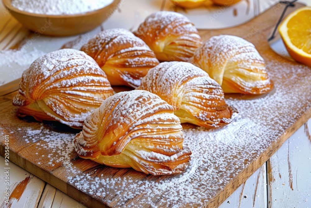 Sfogliatella, sometimes called a lobster tail in english. shell-shaped ...