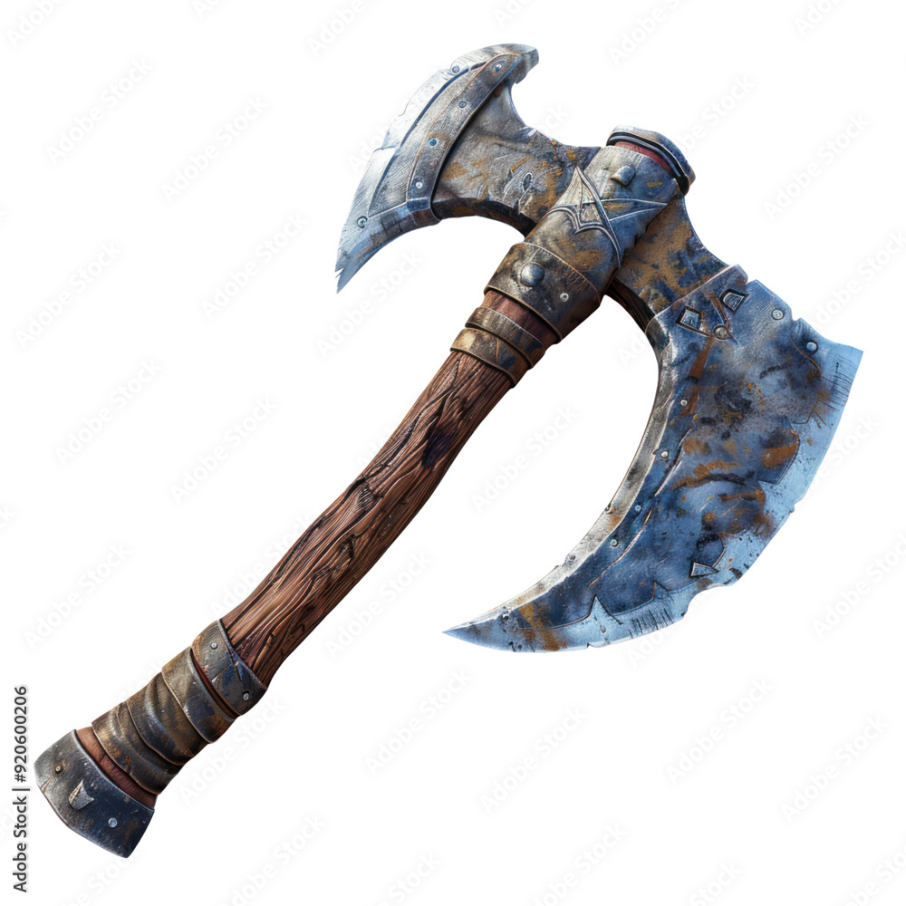 Hatchet isolated white background, without shadow, single object ...