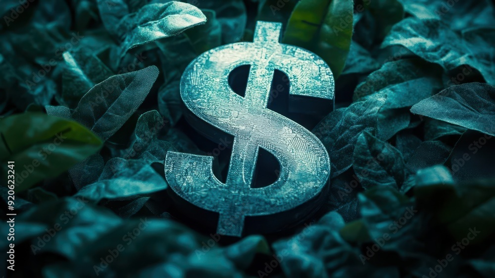 Faded dollar sign surrounded by encroaching darkness, symbolizing the ...