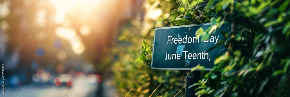 Stock-Foto „Street sign commemorating Juneteenth, also known as Freedom ...
