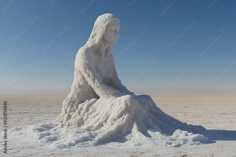 Lot's wife turns into a pillar of salt as she looks back at the ...
