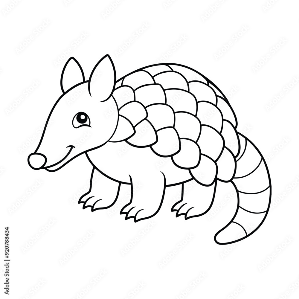 Pangolin Outline Design, Pangolin Clipart, Cute Baby Pangolin ...