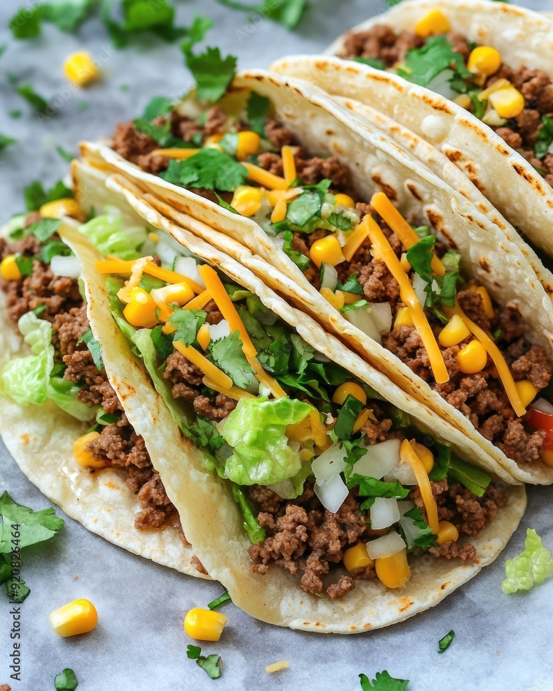 Ground Beef Soft Tacos - Authentic Mexican Cuisine with Fresh Corn ...