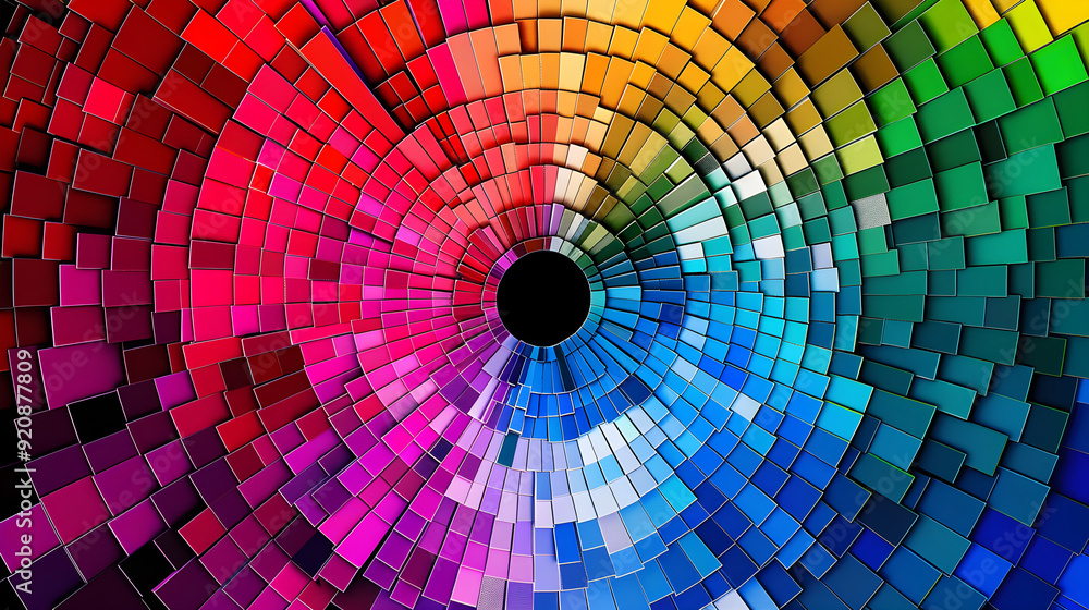 Comprehensive Digital Color Wheel Illustration Demonstrating Complete ...