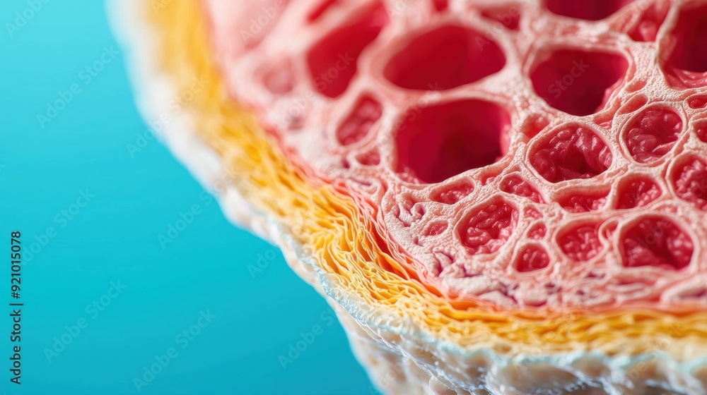 Detailed Cross-Section of Tonsil with Lymphatic Tissue Protection ...