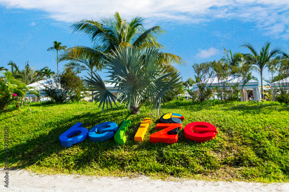 welcome sign in Belize Stock Photo | Adobe Stock