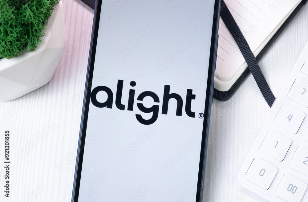 New York, USA - 10 August 2024: Alight Logo on Phone Screen, Company ...