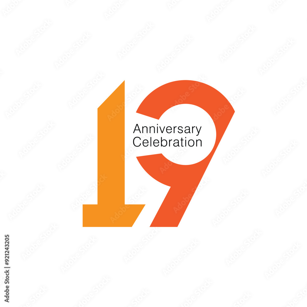 19 Logo, 19th Anniversary Logo, Vector Template Design element for ...