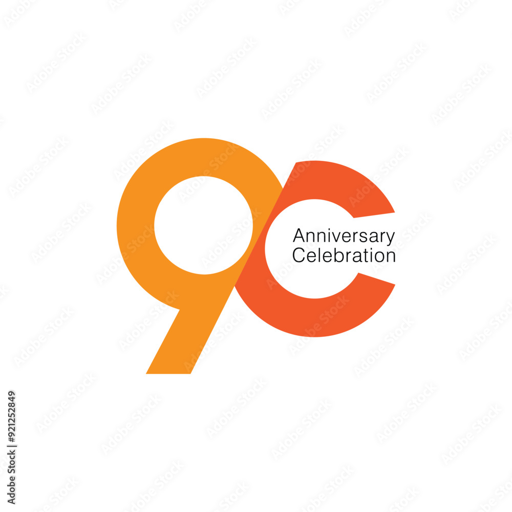90th Logo, 90th Anniversary Logo, Vector Template Design element for ...