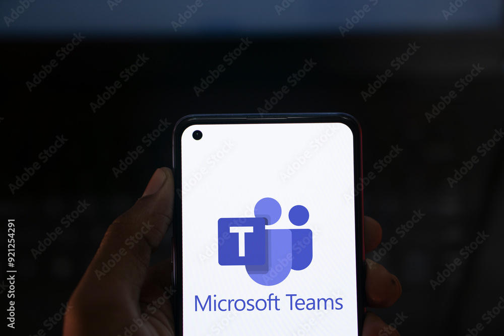 Dhaka, Bangladesh- 14 Aug 2024: Microsoft teams logo is displayed on ...
