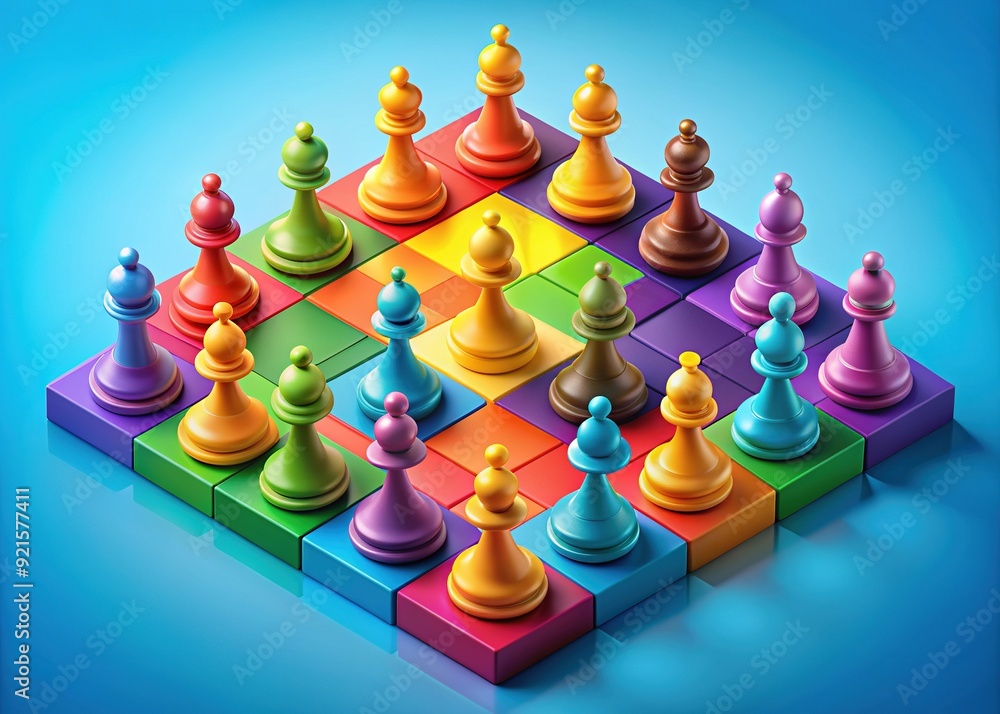 Innovative problem-solving concept featuring strategically arranged ...