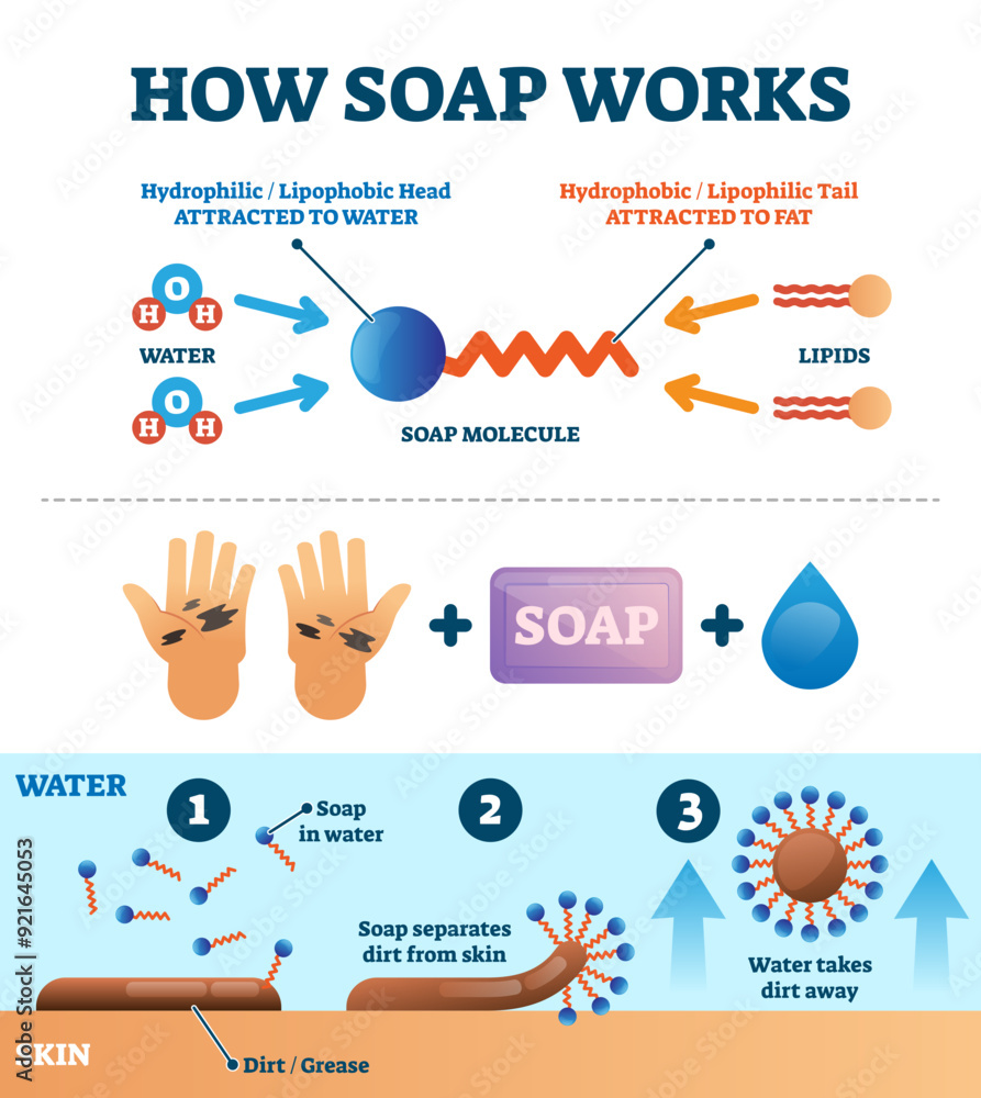Hand washing with soap illustration, transparent background ...