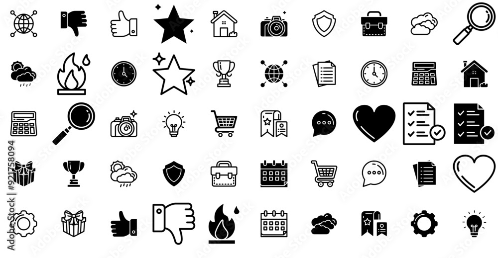 Mega Set Of Vector Essential Vector Symbols Apps, Websites Ui Designs ...
