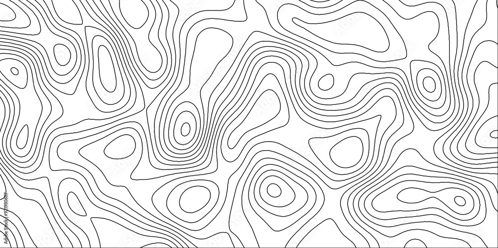 Topographic canyon geometric map relief texture with curved layers and ...