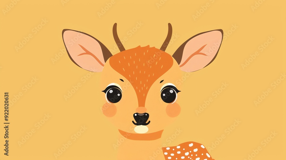 Create a illustration of a Pudu, the world s smallest deerin a kawaii ...