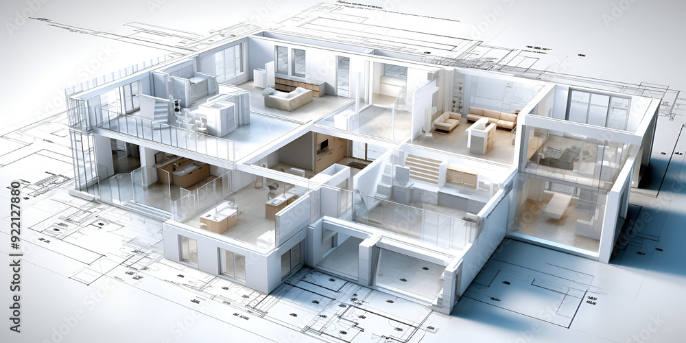 3d render of a building, Free photo luxury pool villa spectacular ...