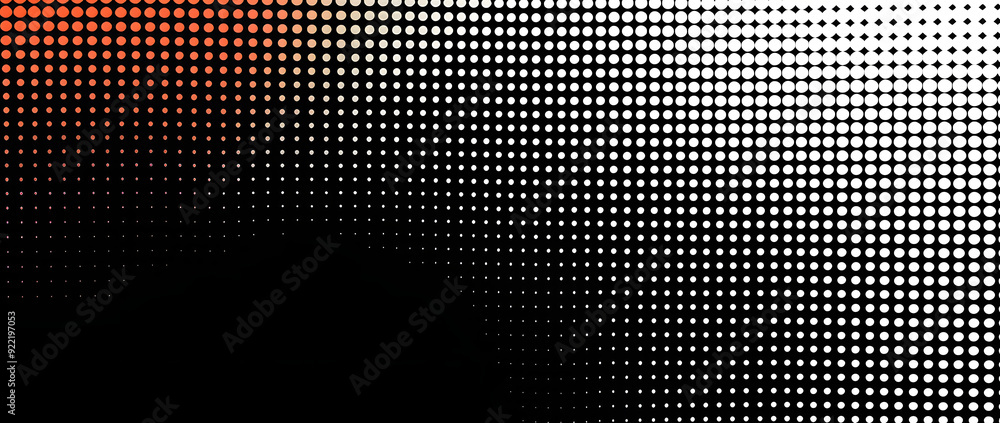 Dotted halftone gradient texture. Vanishing polka dot background ...