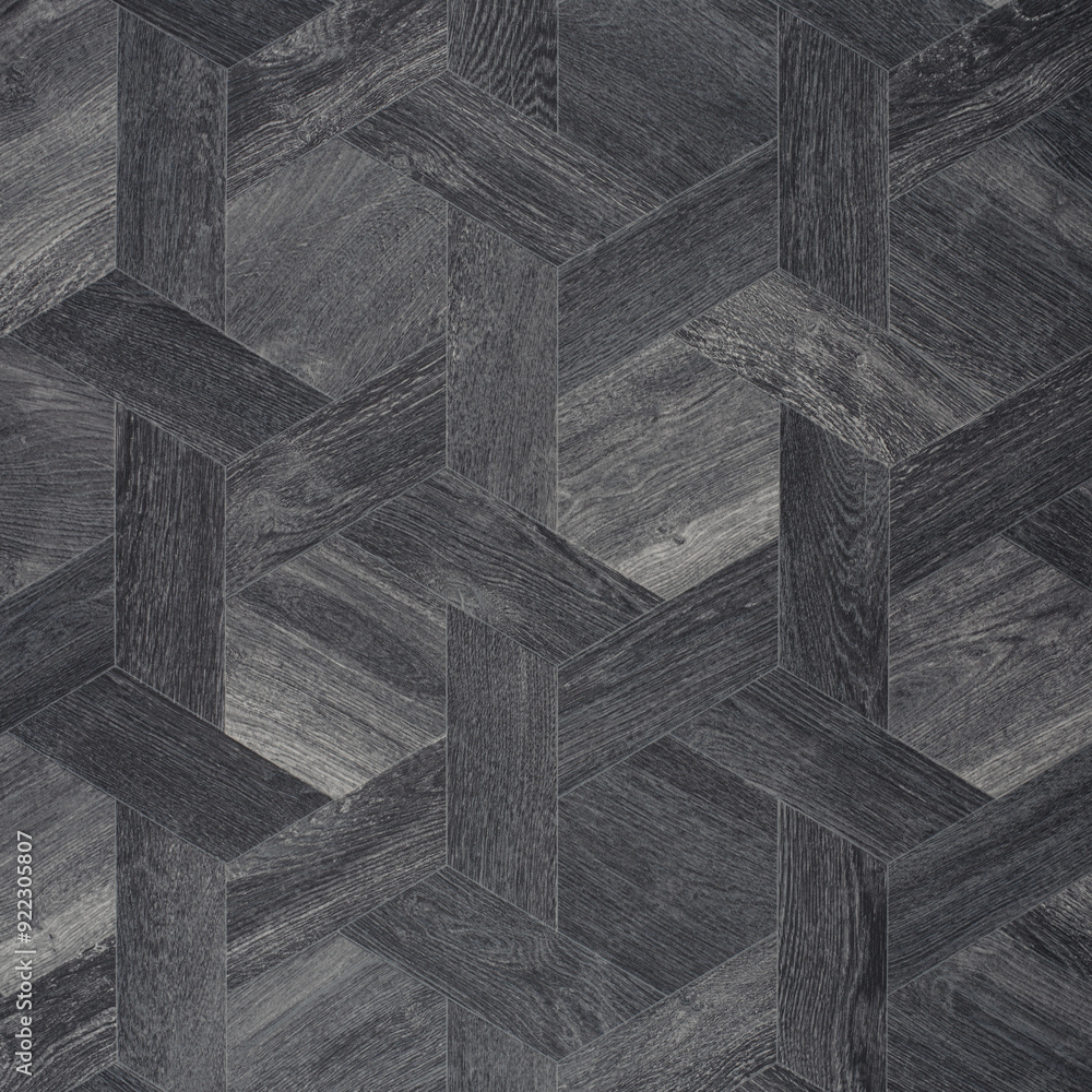 Charcoal Grey Geometric Wood Tile Texture - Interlocking Pattern, High ...
