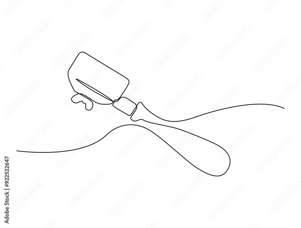 Continuous one line drawing of portafilter- barista equipment ...