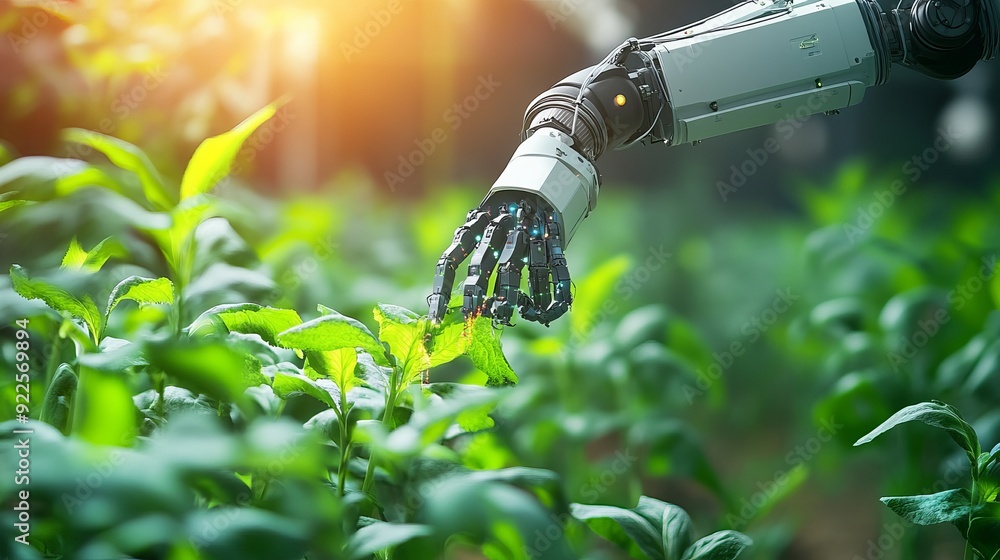 Smart farming technology background utilizing artificial intelligence ...