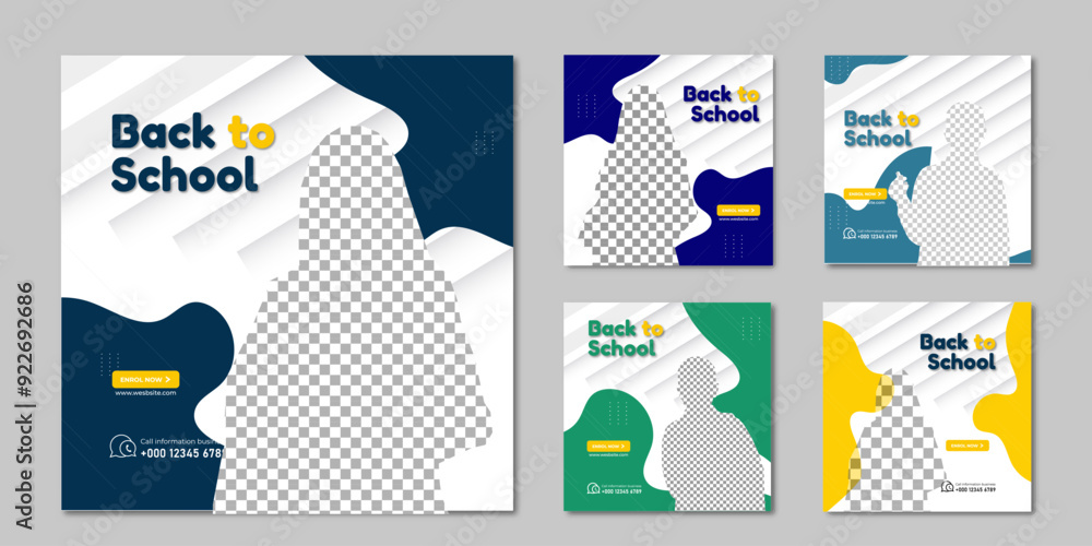 Back to school Collection Five study abroad education backgrounds 0f ...